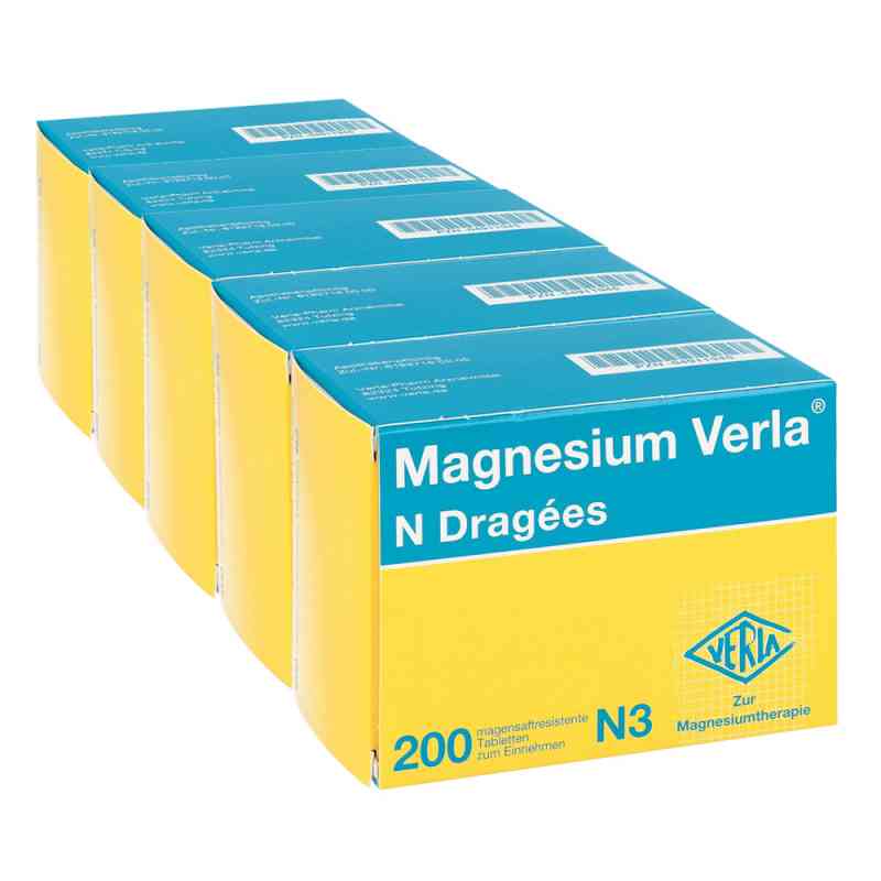 Magnesium Verla N Dragees 5X200 stk online kaufen