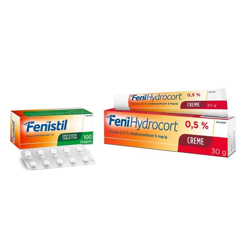 Fenistil Dragees 100 Stück + Fenihydrocort Creme 0,5 % 30 g 1 Set