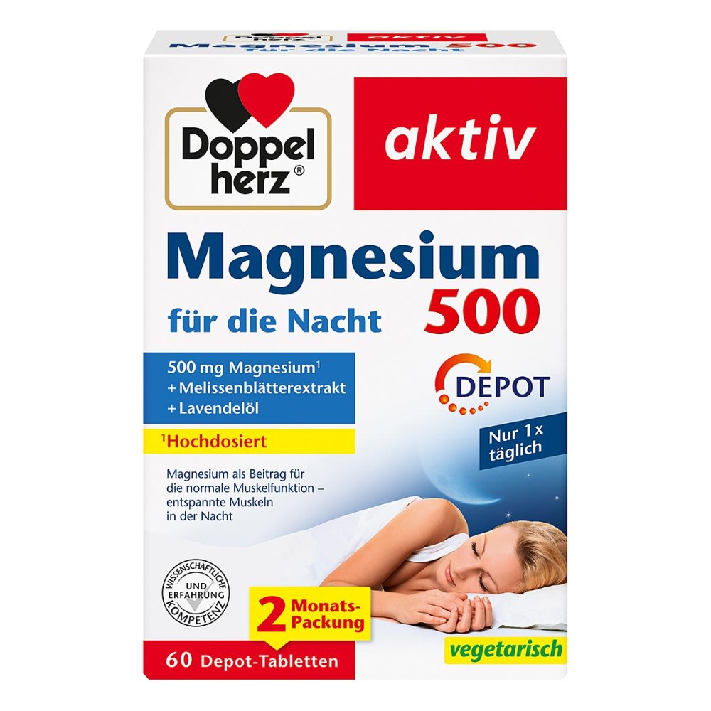 Doppelherz Magnesium 500 Für Die Nacht Tabletten 60 stk
