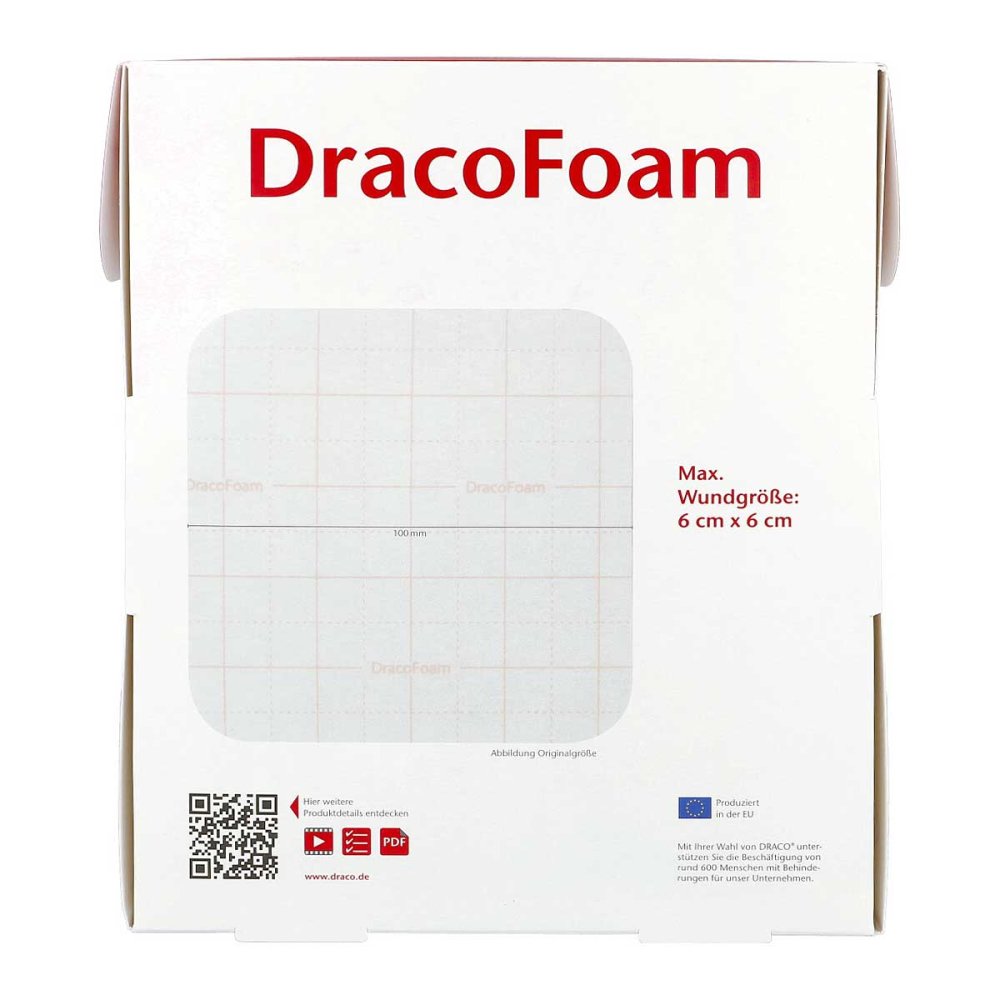 Dracofoam Schaumstoff Wundauflage 10x10 cm 10 stk